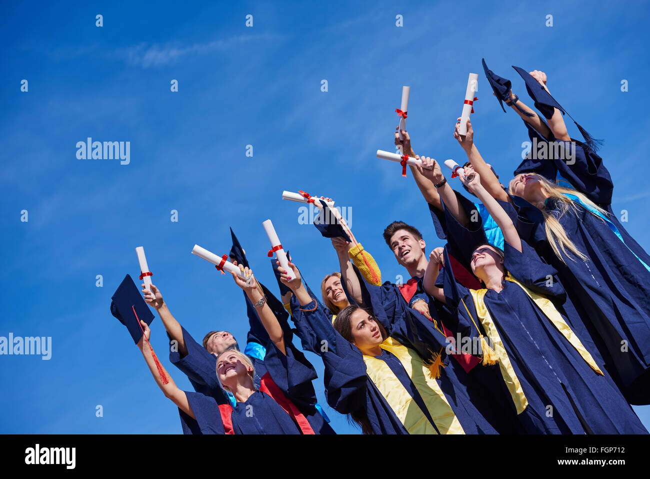 high school graduates students Stock Photo - Alamy