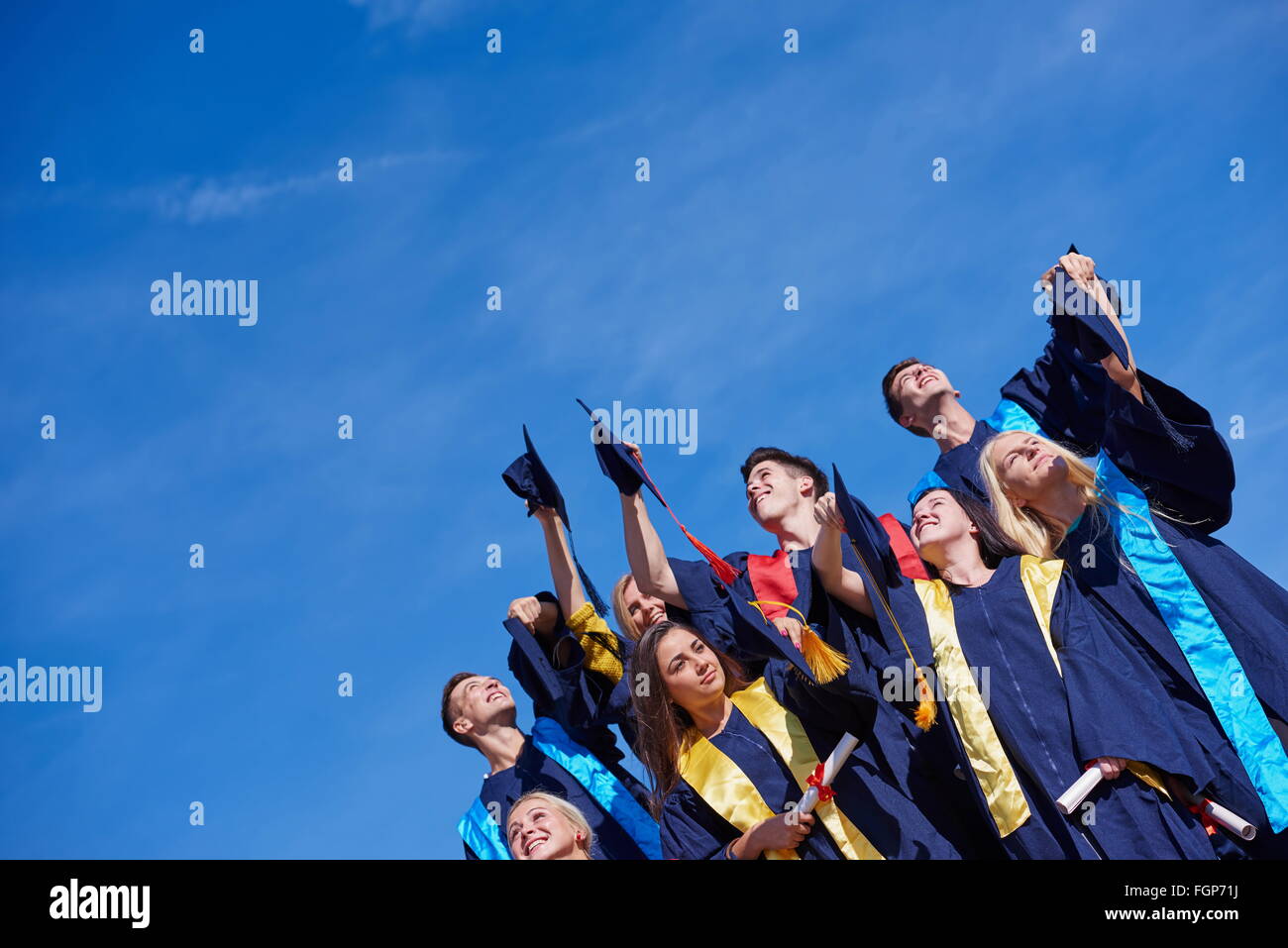 high school graduates students Stock Photo - Alamy