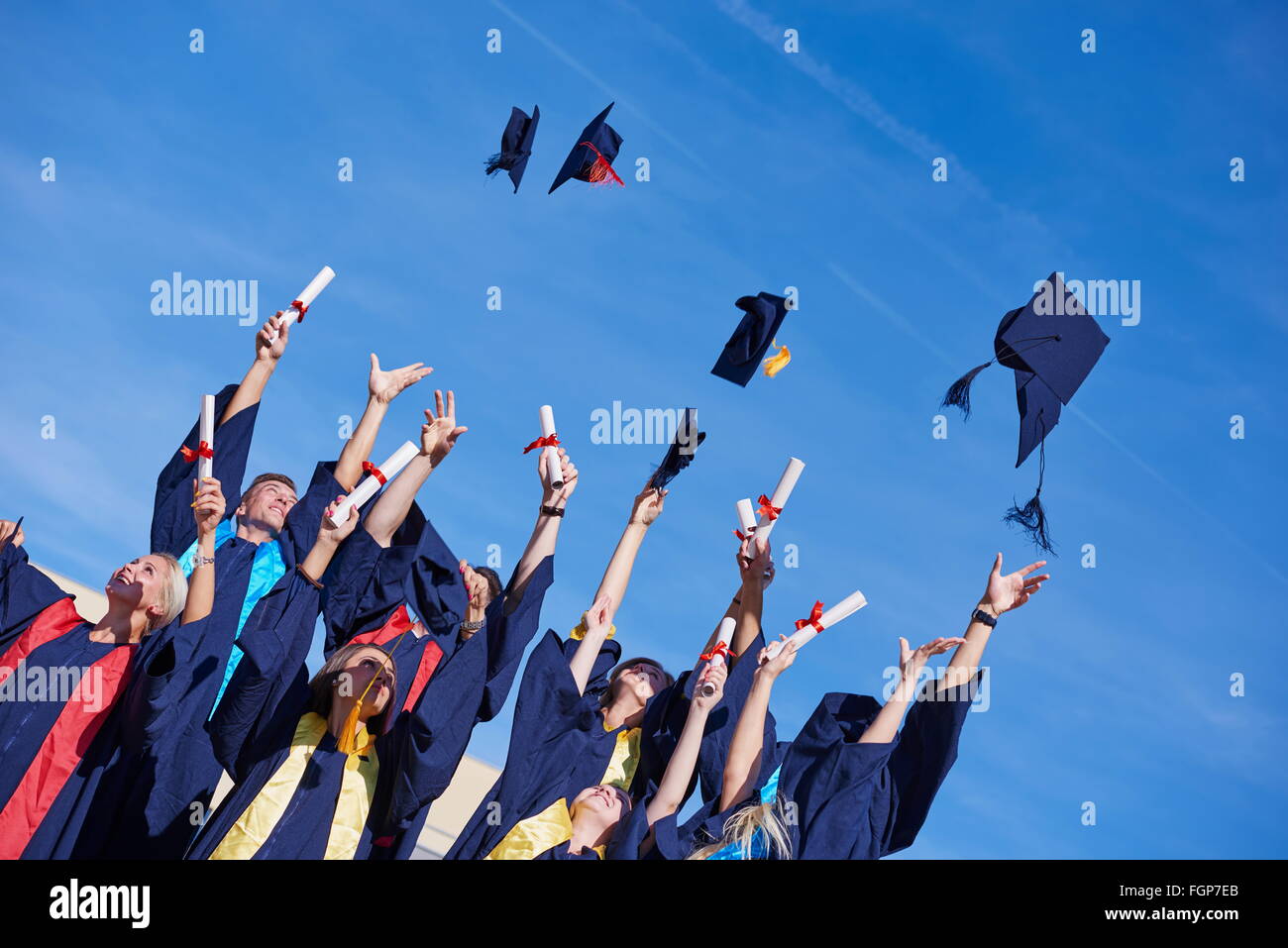 high school graduates students Stock Photo - Alamy
