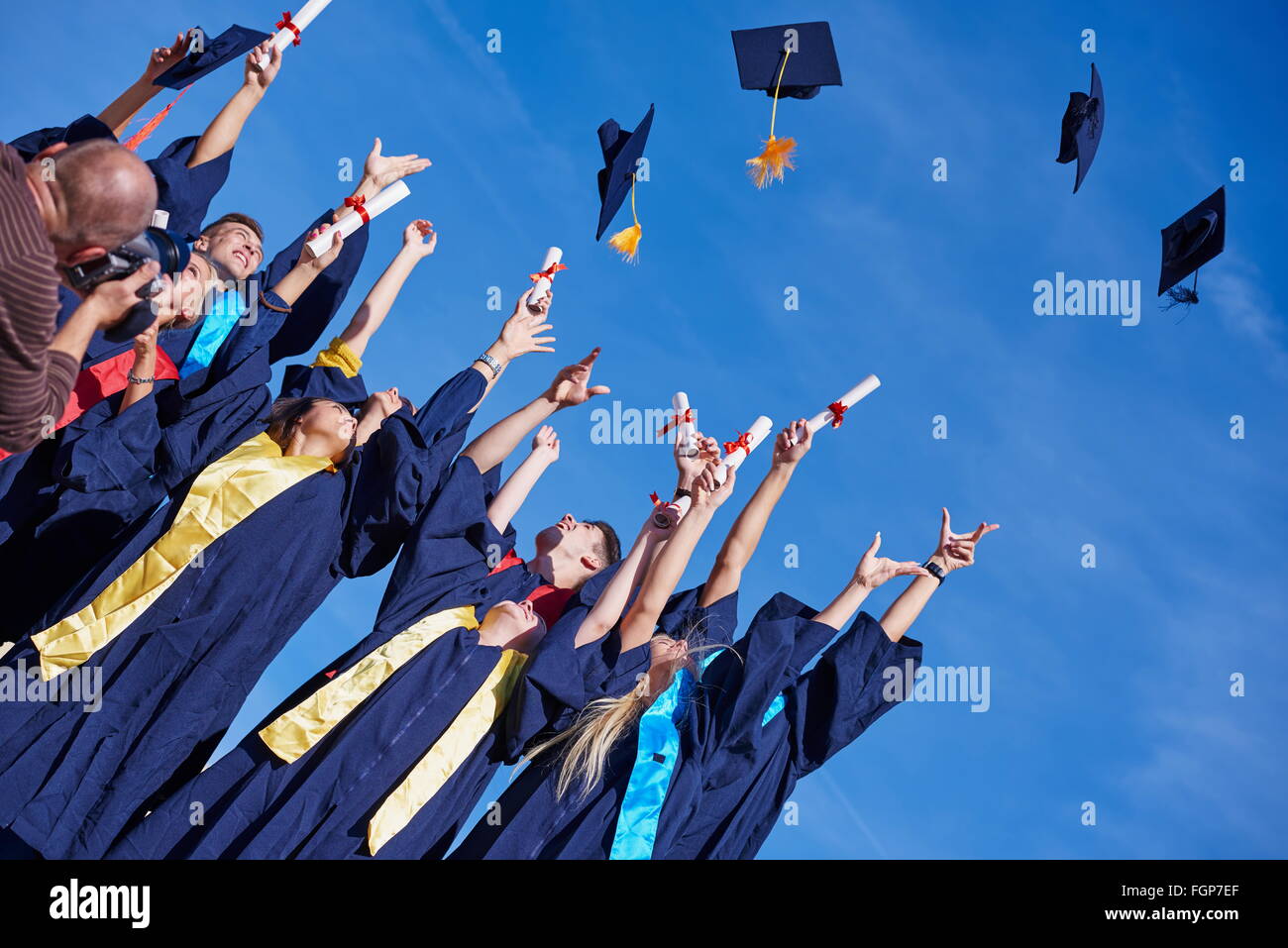 high school graduates students Stock Photo - Alamy