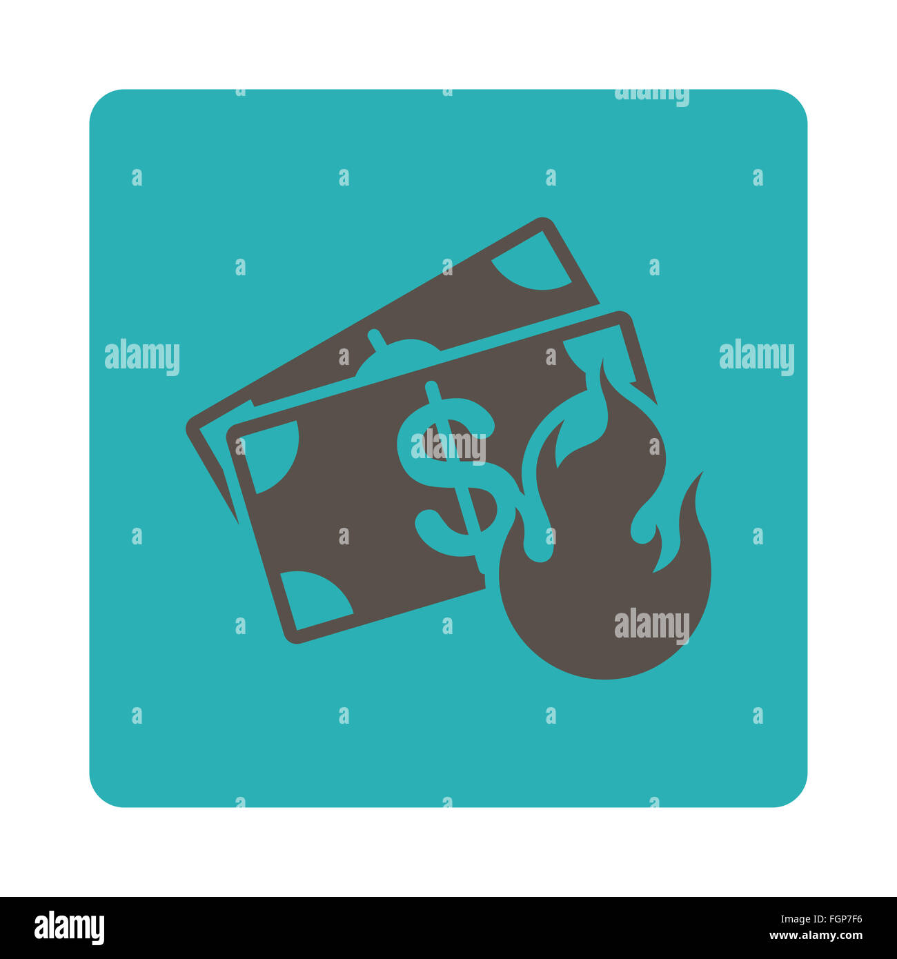 Fire Accident Icon Stock Photo - Alamy