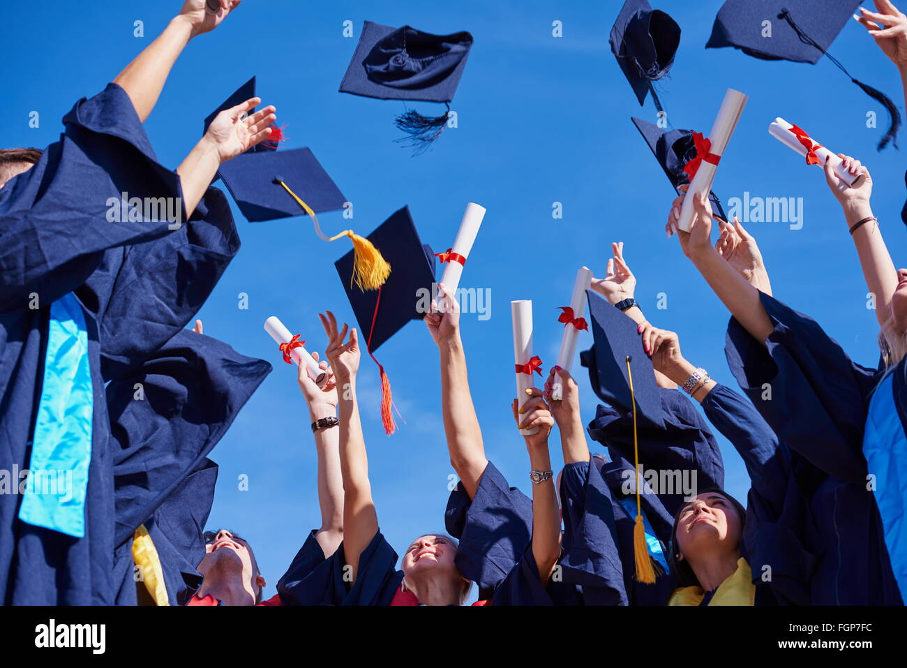 high school graduates students Stock Photo - Alamy