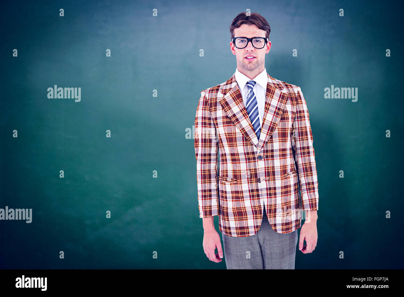 Geeky man looking to camera standing hi-res stock photography and ...