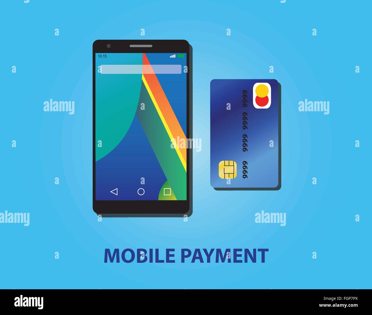 mobile payment with smartphone and credit card Stock Vector Image & Art ...