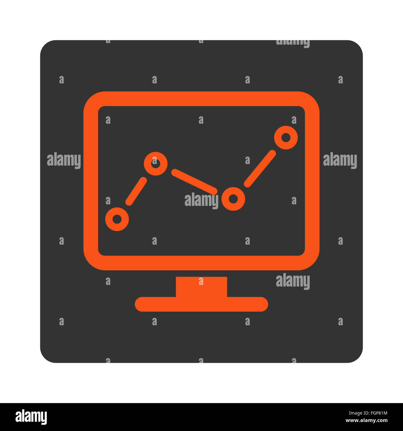 Stock market screen orange Cut Out Stock Images & Pictures - Alamy