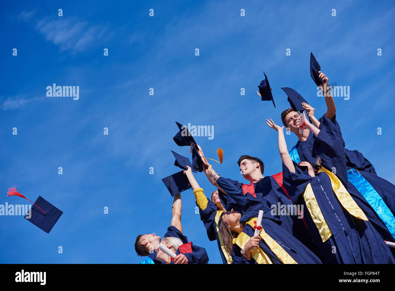 high school graduates students Stock Photo - Alamy
