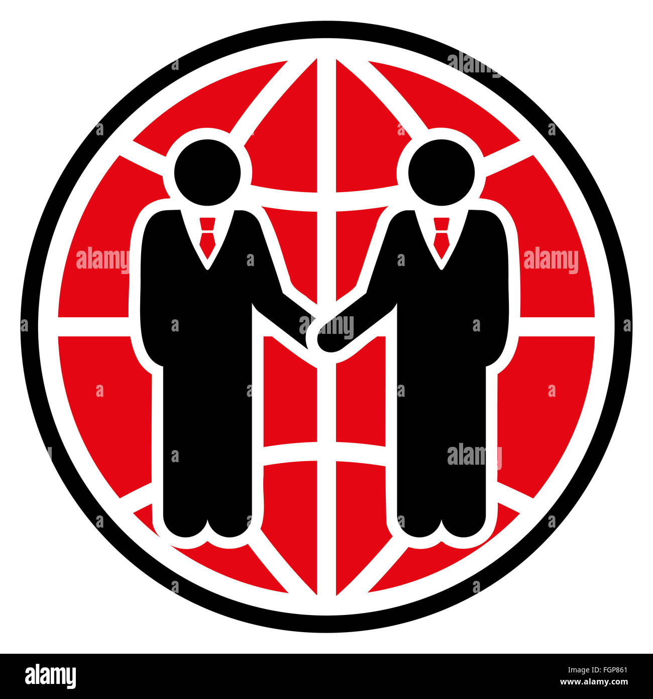 Global partnership icon Stock Photo - Alamy