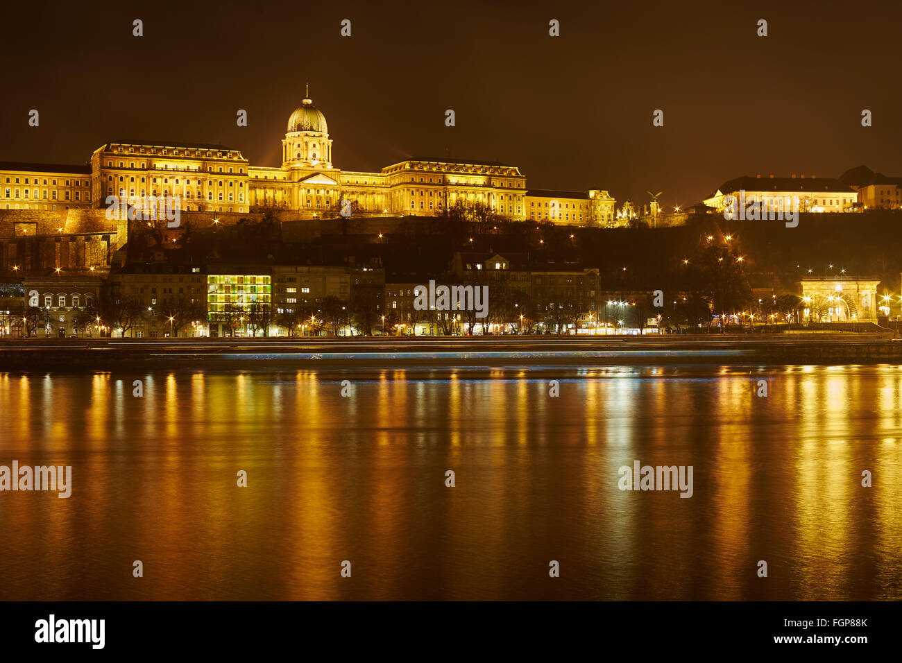 Buda Castle by night, Budapest Stock Photo - Alamy