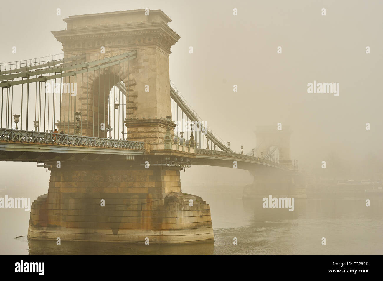 Bridge in fog Stock Photo - Alamy