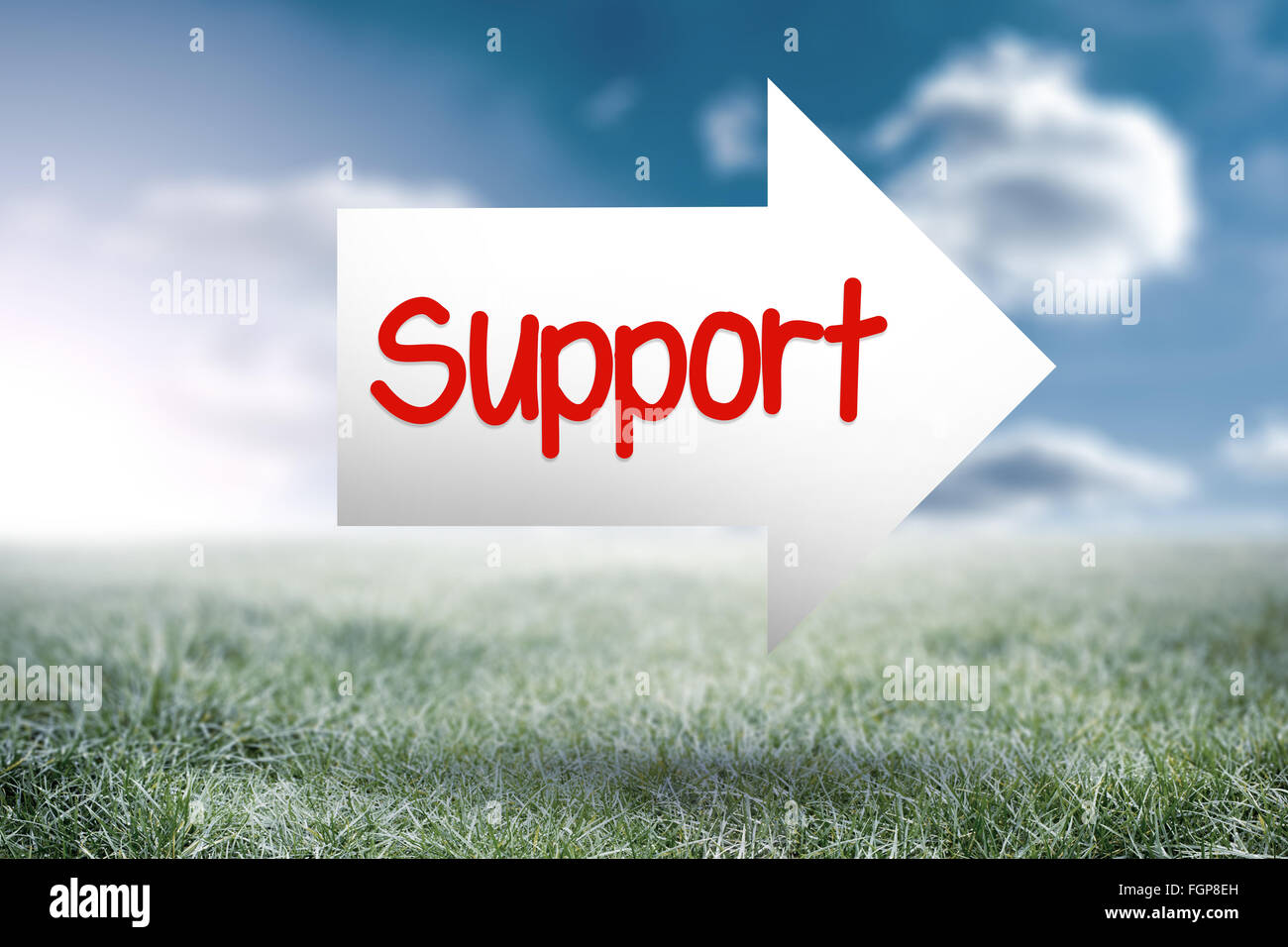 Support against sunny landscape Stock Photo - Alamy