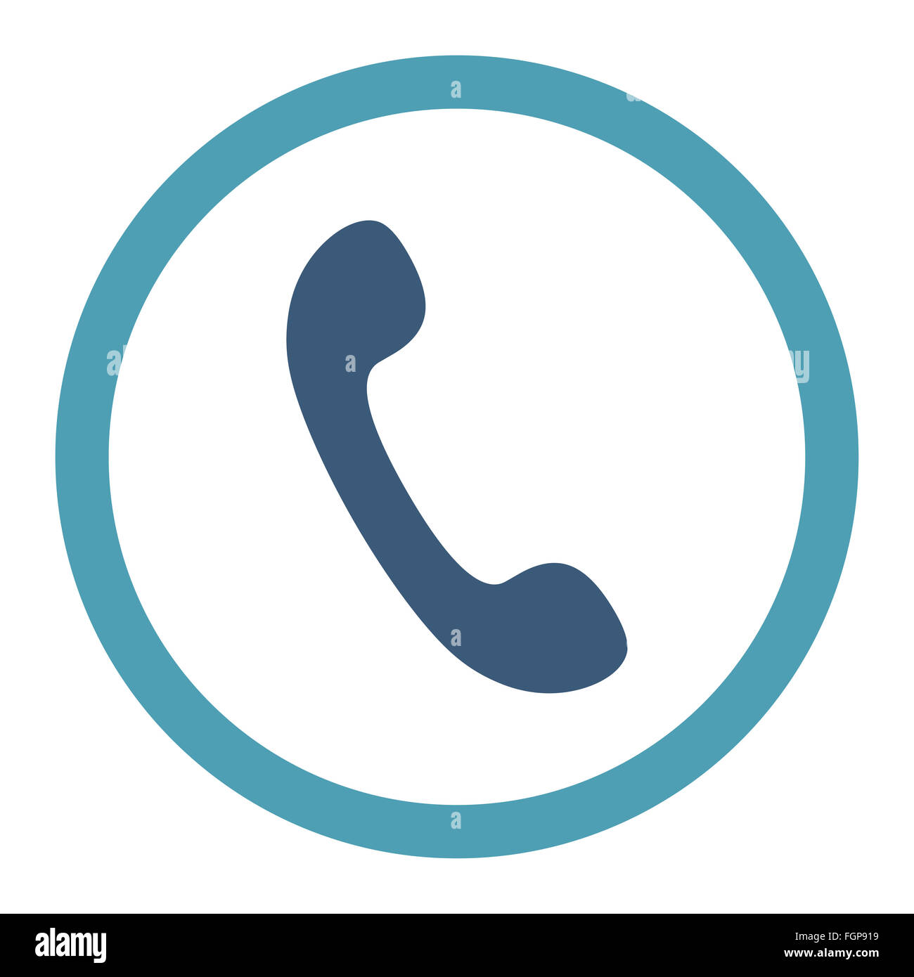 Phone flat cyan and blue colors rounded raster icon Stock Photo - Alamy
