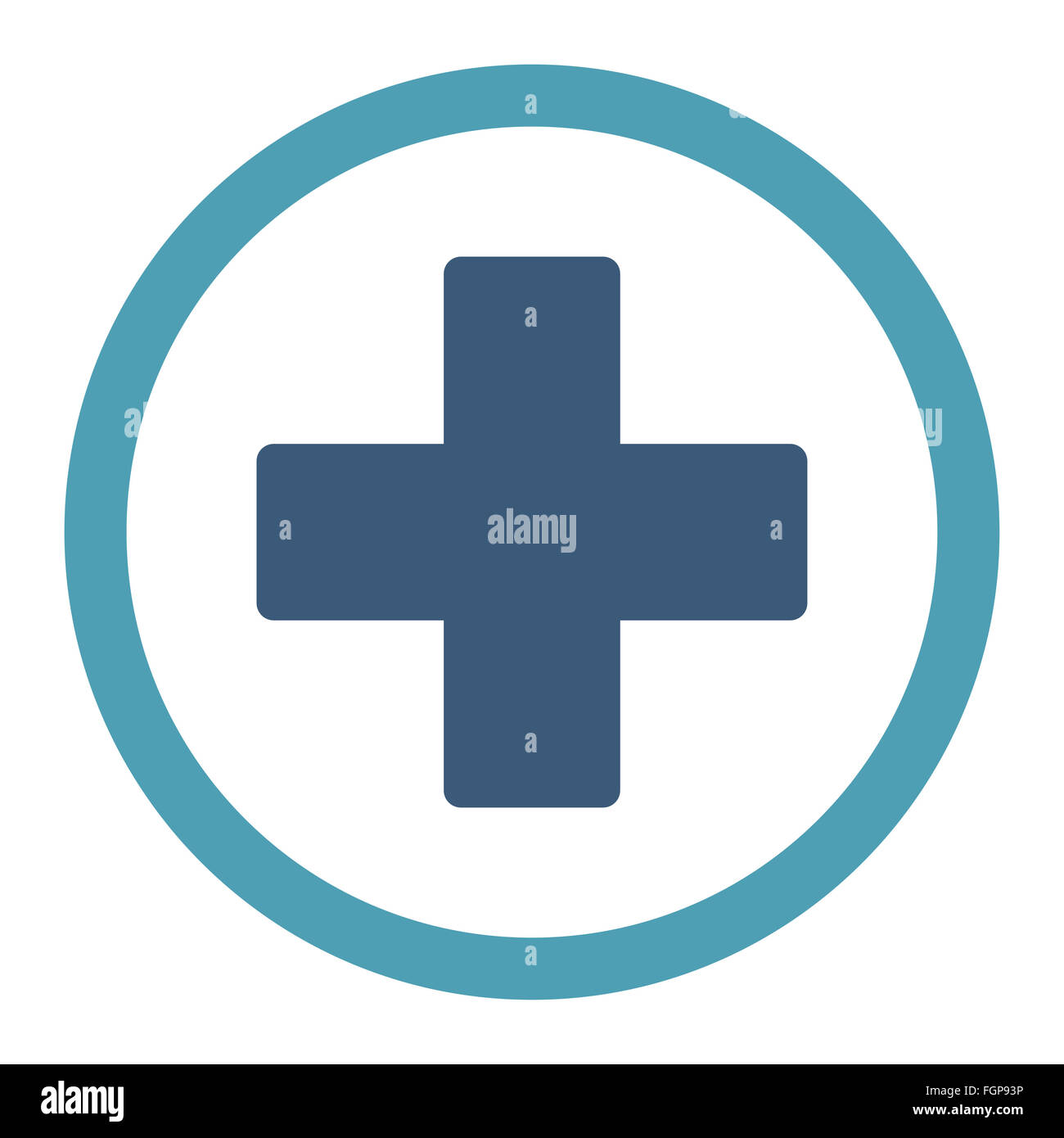 Plus flat cyan and blue colors rounded vector icon Stock Photo - Alamy