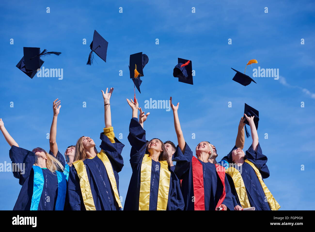 high school graduates students Stock Photo - Alamy
