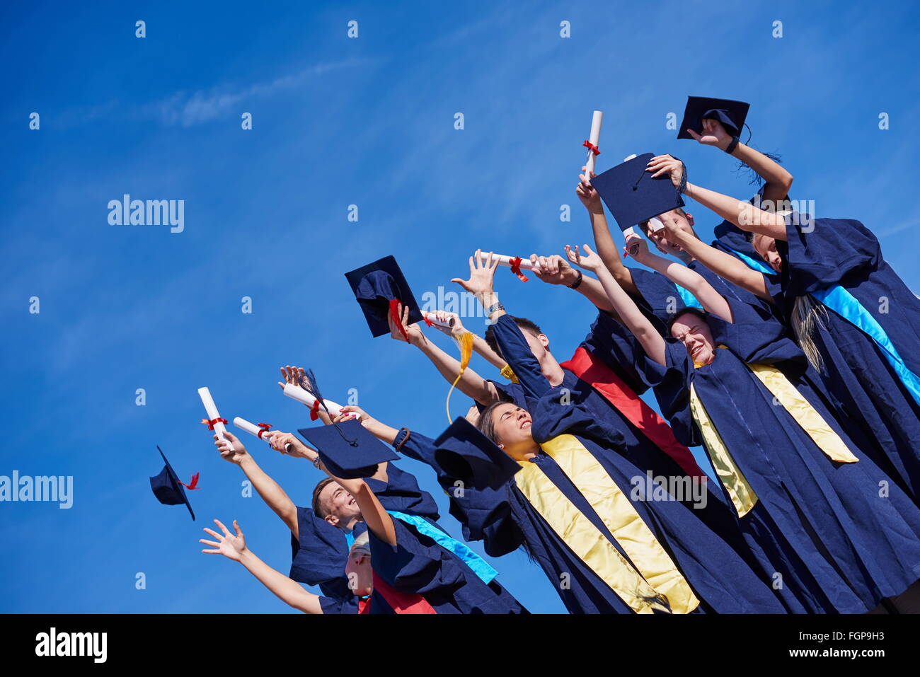 high school graduates students Stock Photo - Alamy