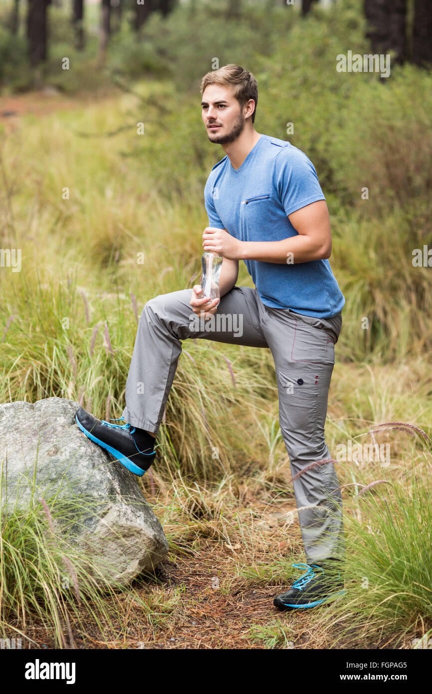 Handsome Man drinking Water Stock Photo - Alamy
