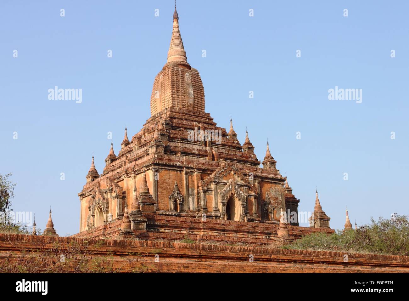 Sulamani, old Buddhist temples and pagodas in Bagan, Myanmar Stock ...