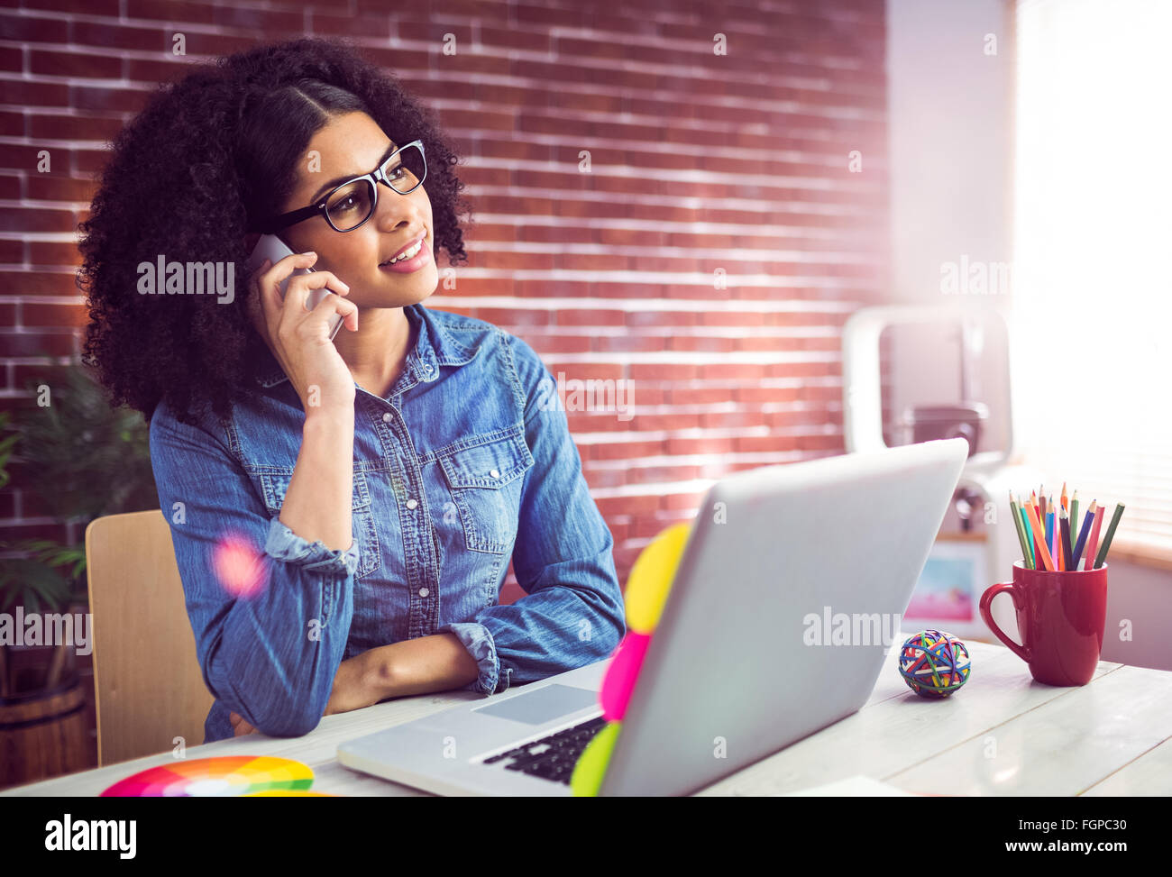 Calling a client hi-res stock photography and images - Alamy