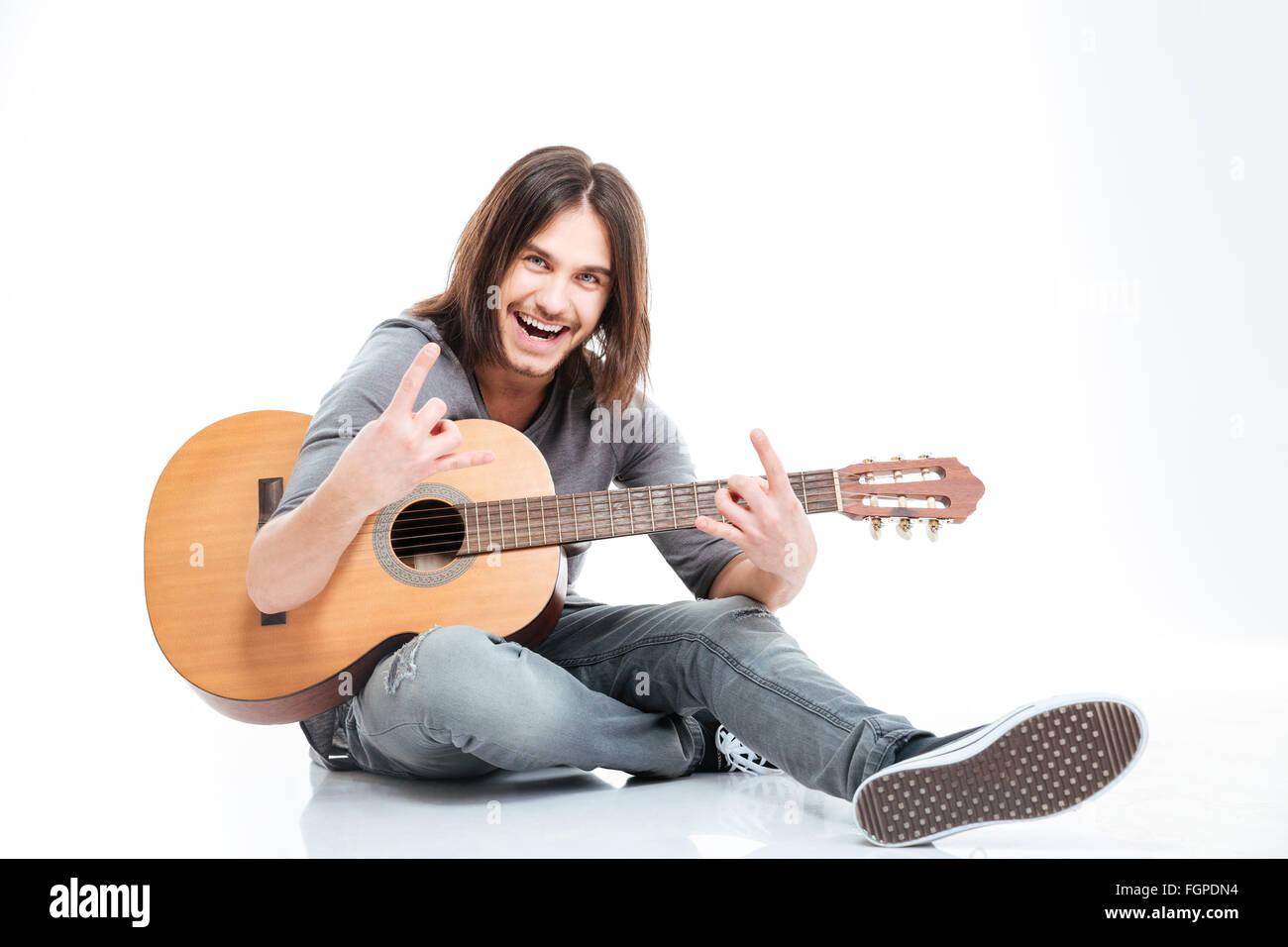 Man with rock white background hi-res stock photography and images - Alamy