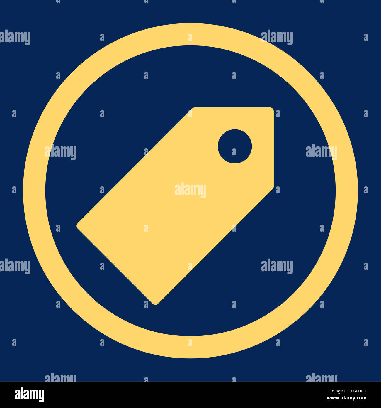 Tag flat yellow color rounded vector icon Stock Photo - Alamy