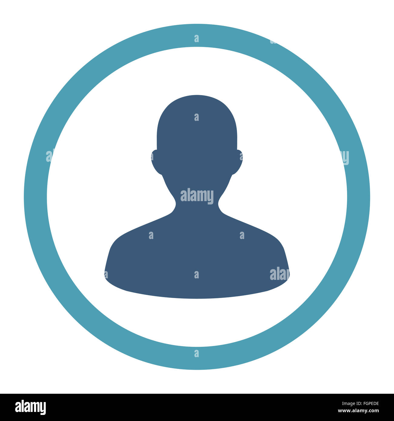 User flat cyan and blue colors rounded vector icon Stock Photo - Alamy