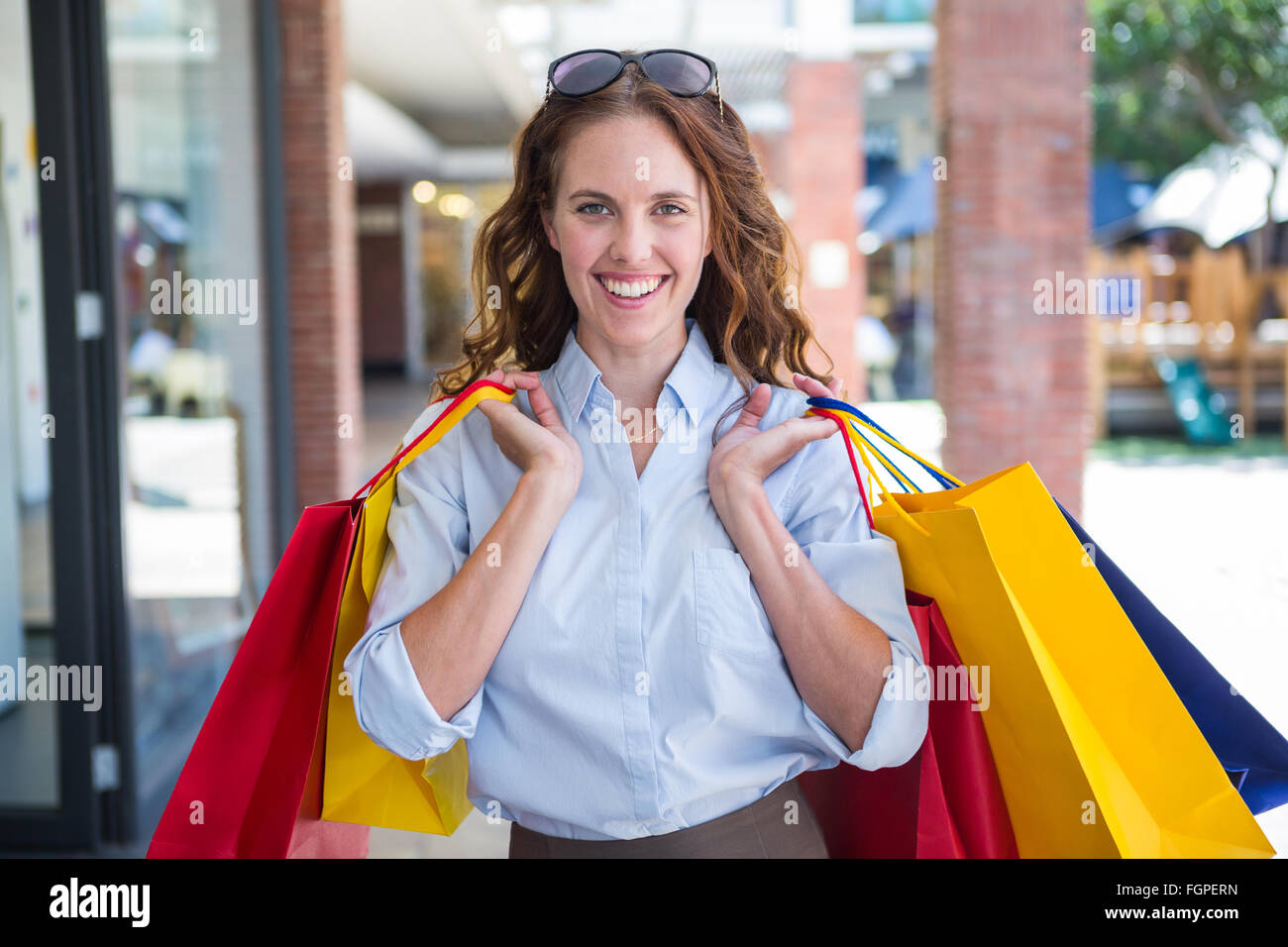 Pretty woman shopping at the mall Stock Photo - Alamy