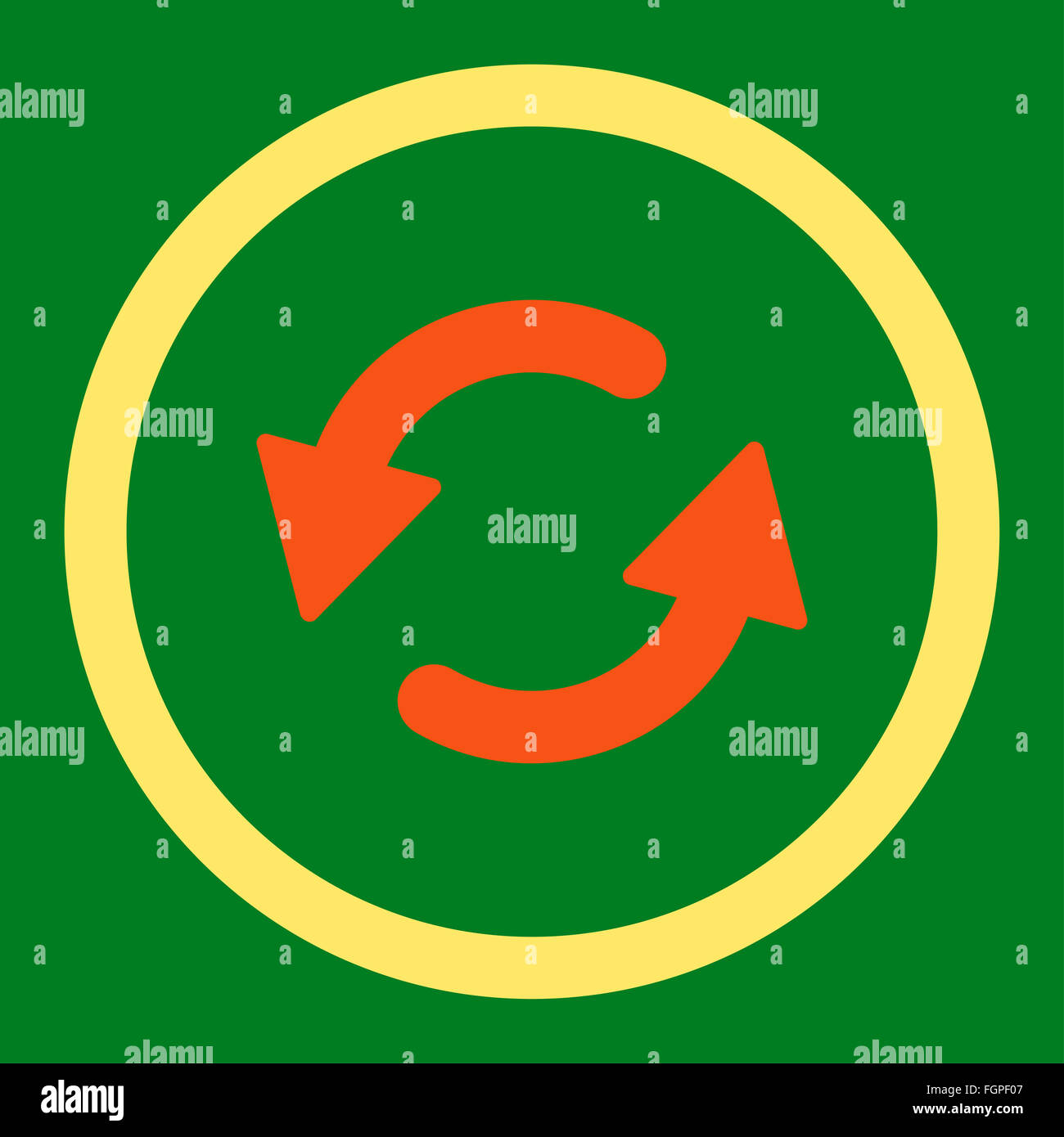 Refresh Ccw flat orange and yellow colors rounded vector icon Stock ...