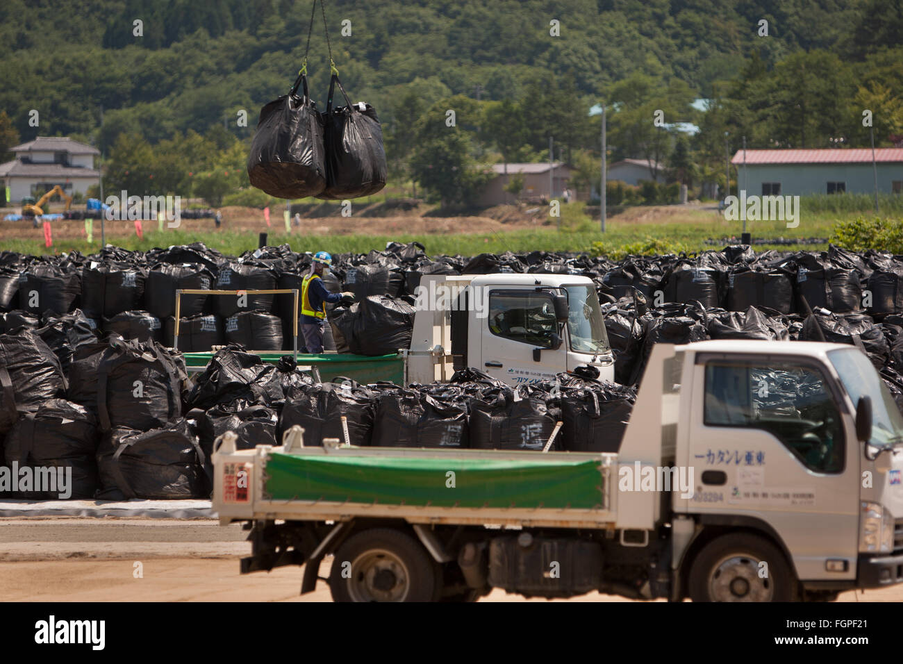 Radioactive decontamination process of the forests and fields, in ...