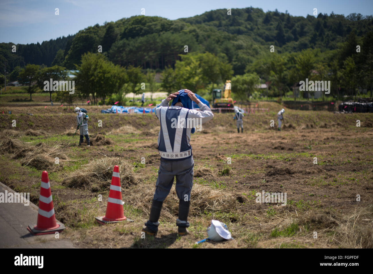 Radioactive decontamination process of the forests and fields, in ...