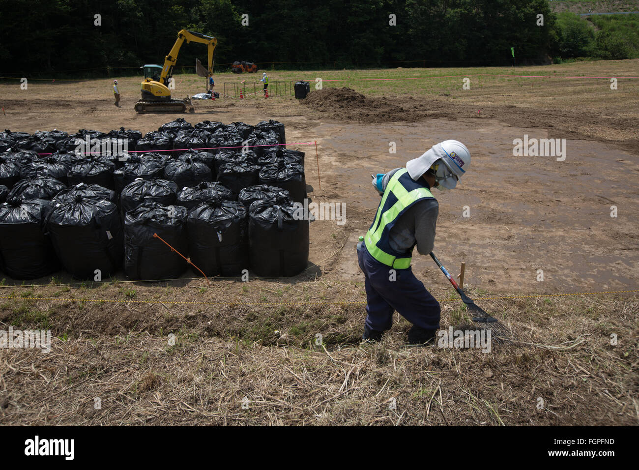 Radioactive decontamination process of the forests and fields, in ...