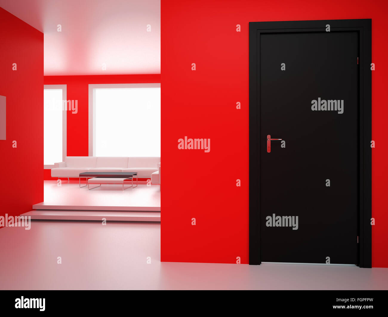 High resolution image interior. 3d illustration modern interior. Living ...