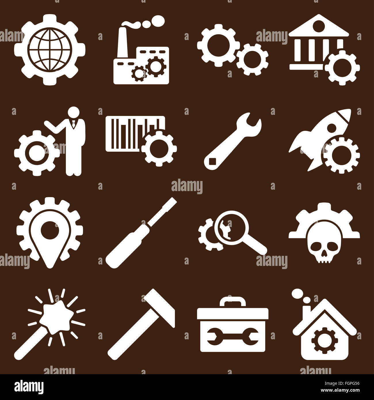 Options and service tools icon set Stock Photo - Alamy