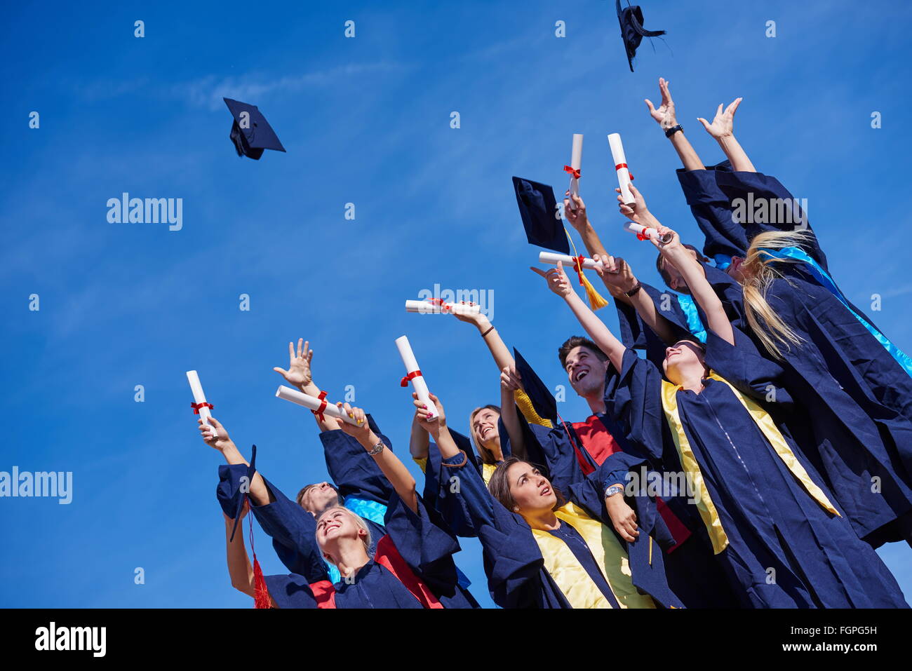 high school graduates students Stock Photo - Alamy