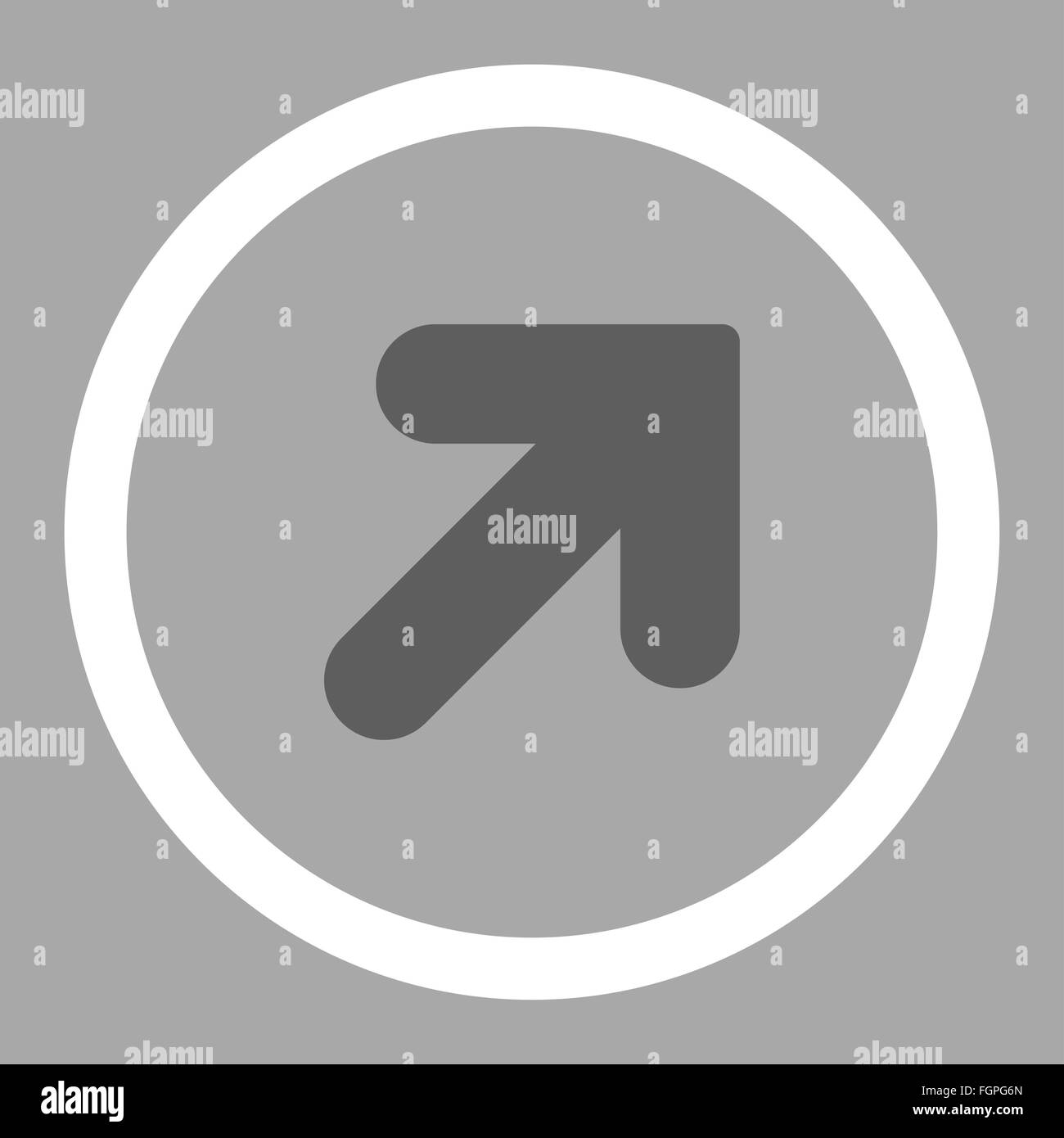 Arrow Up Right flat dark gray and white colors rounded raster icon ...