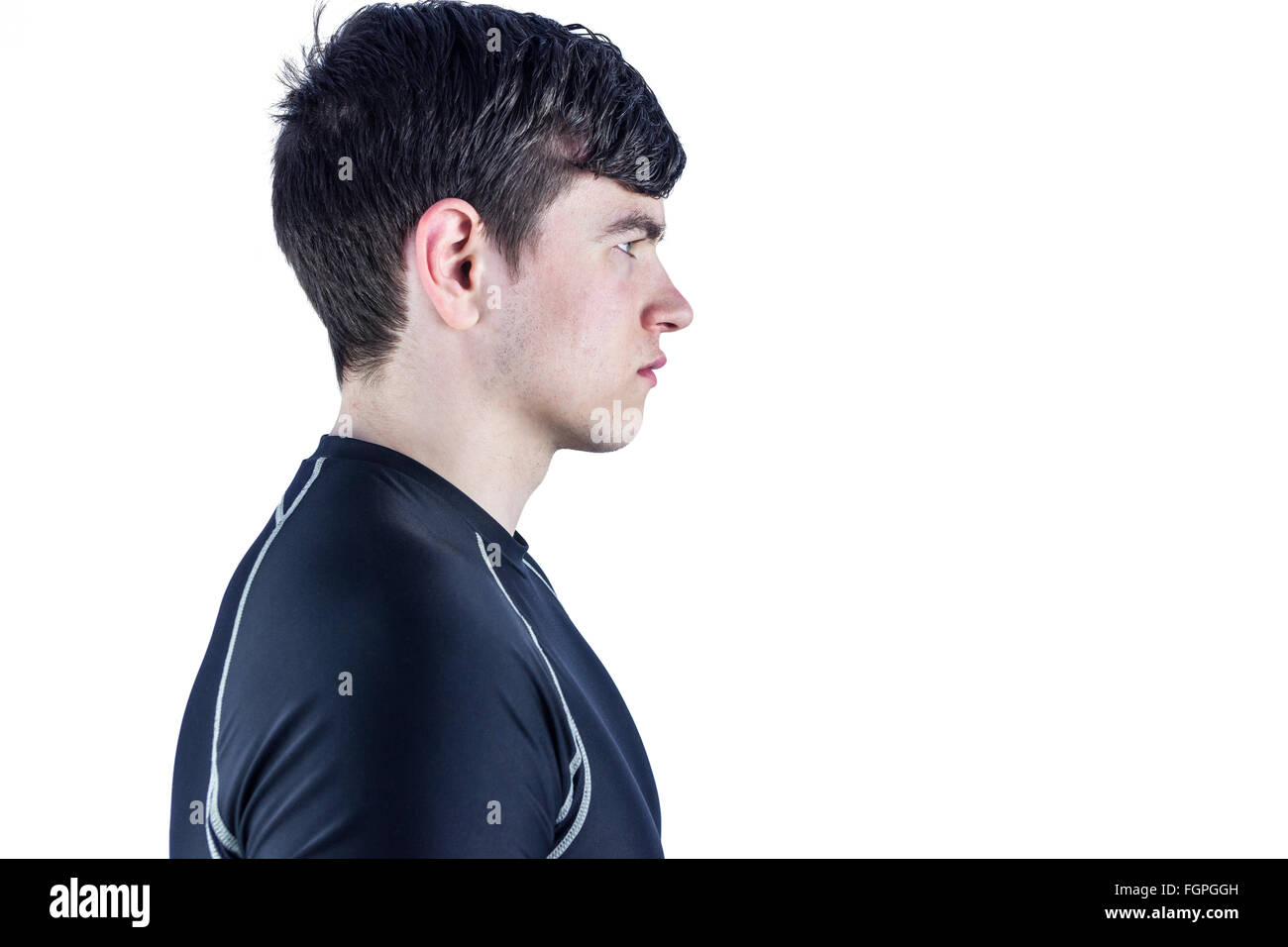 Profile view of a rugby player Stock Photo - Alamy