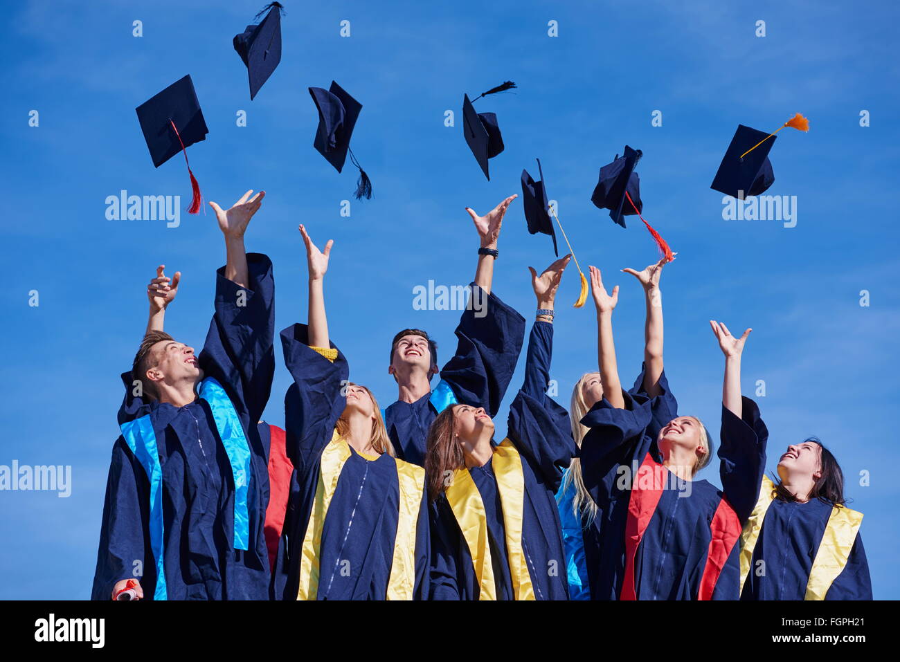 high school graduates students Stock Photo - Alamy