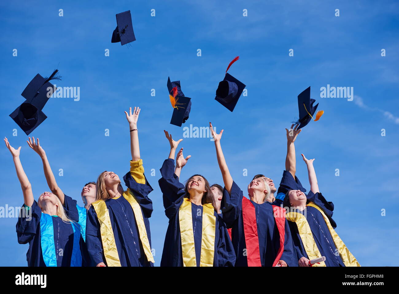 high school graduates students Stock Photo - Alamy