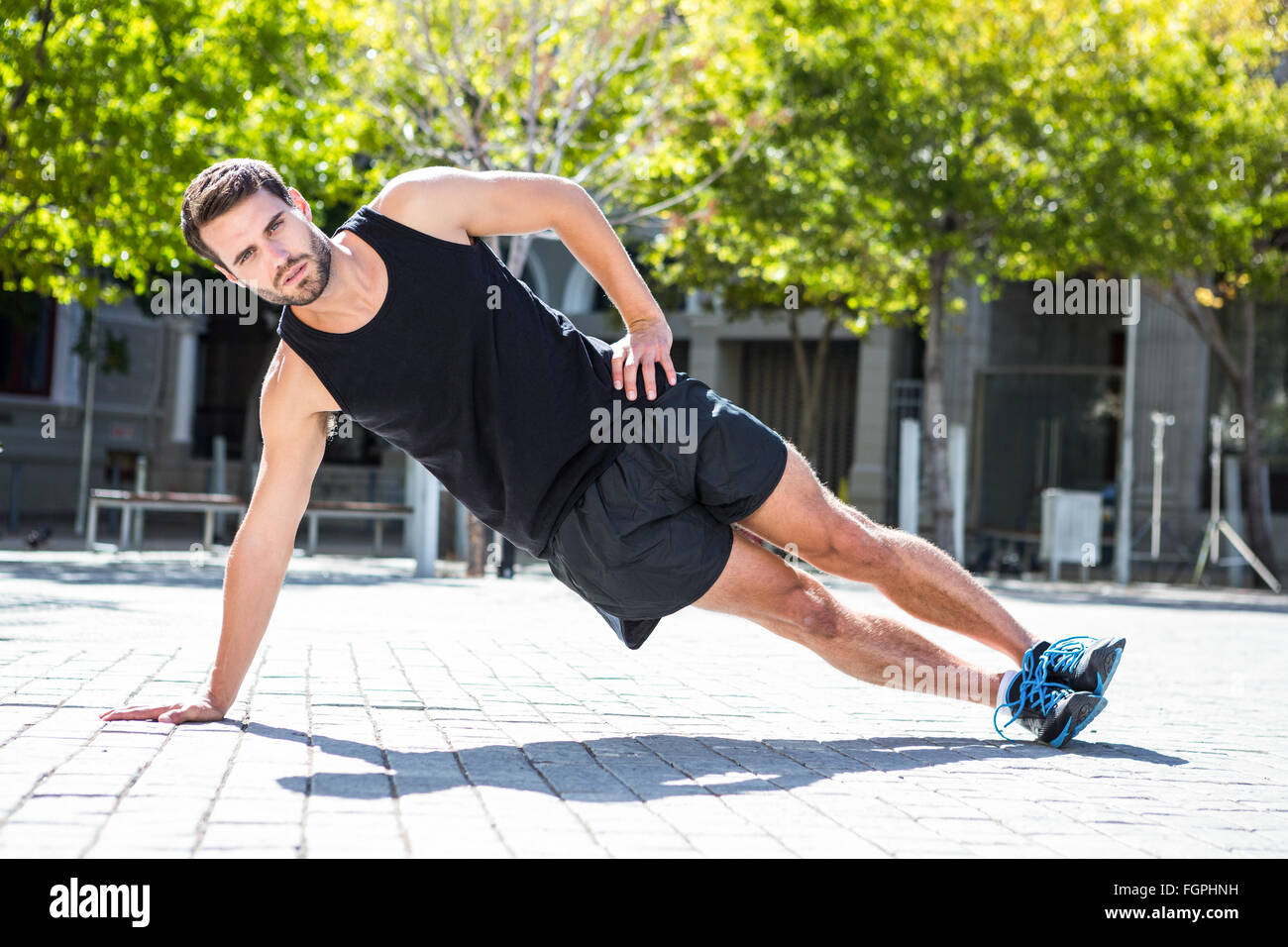 Side Plank Man Exercise High Resolution Stock Photography and Images ...
