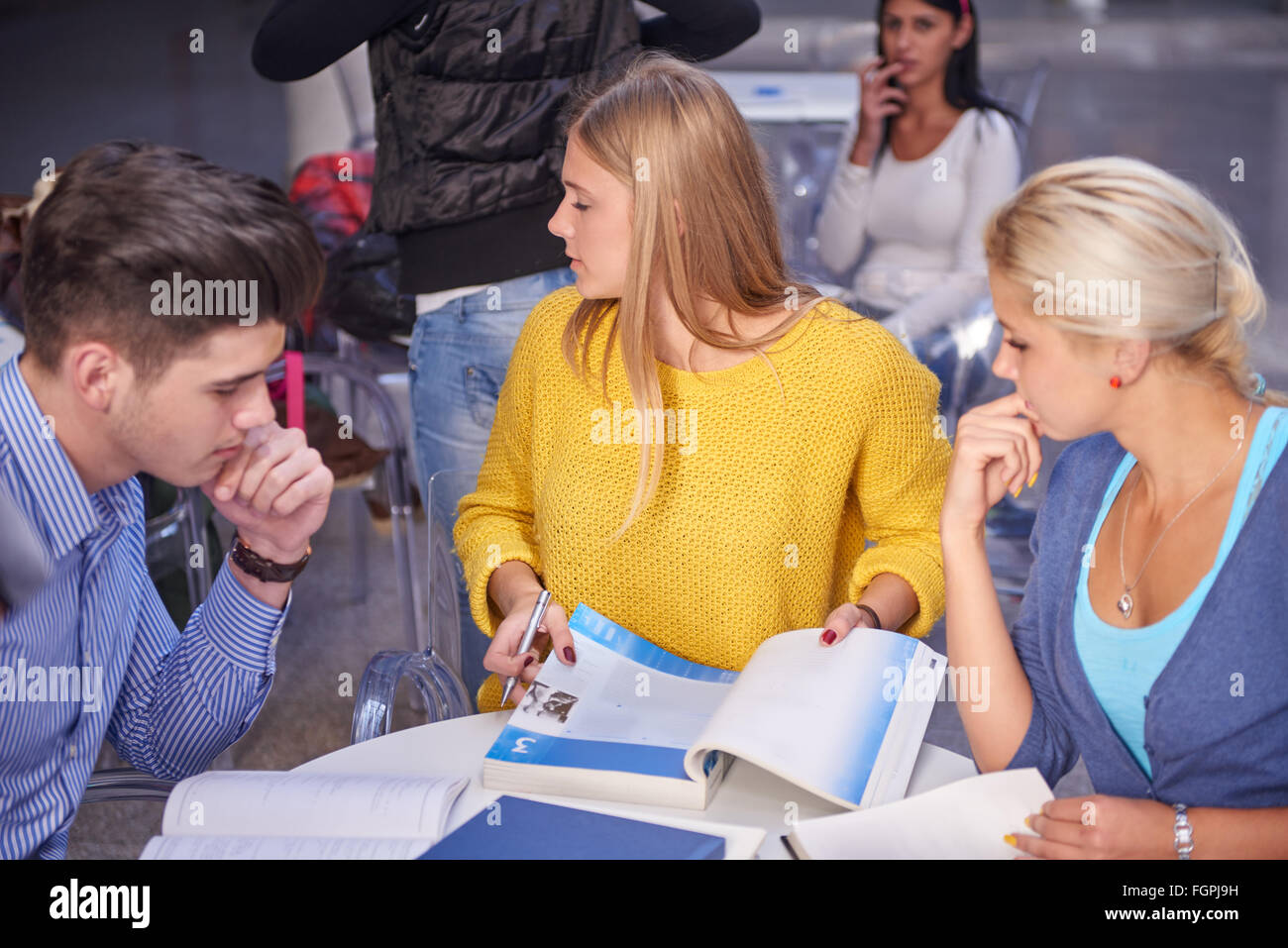 students group study Stock Photo - Alamy