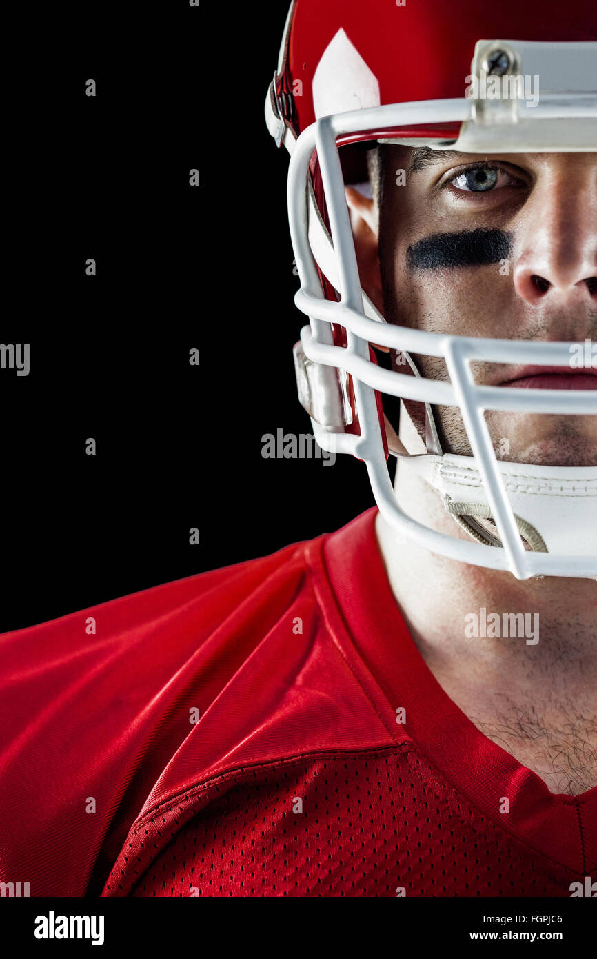 American football player looking at camera Stock Photo - Alamy