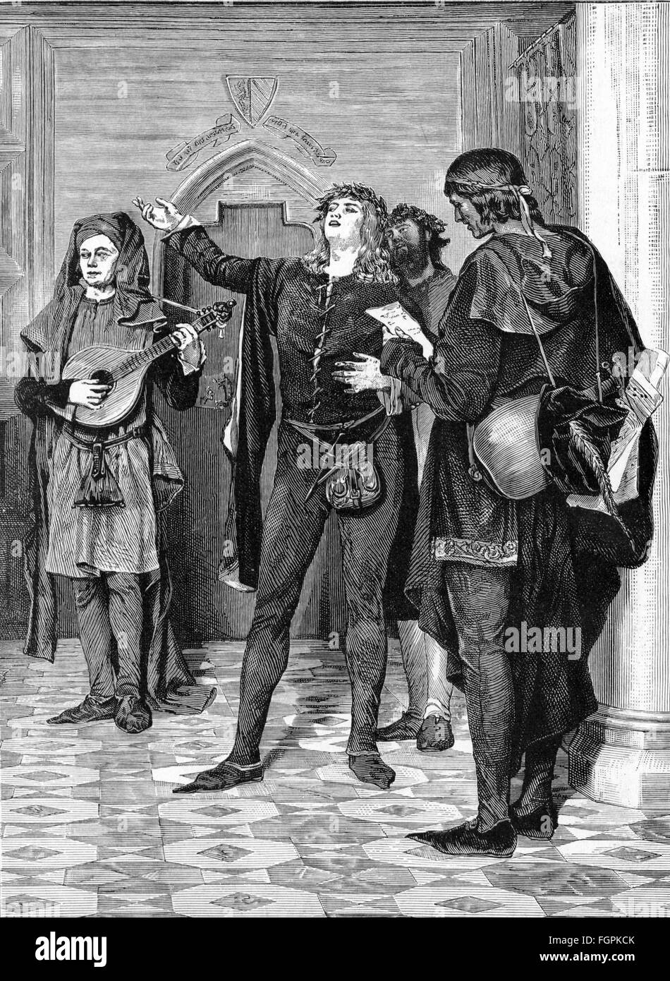 Musicians in middle ages hi-res stock photography and images - Alamy