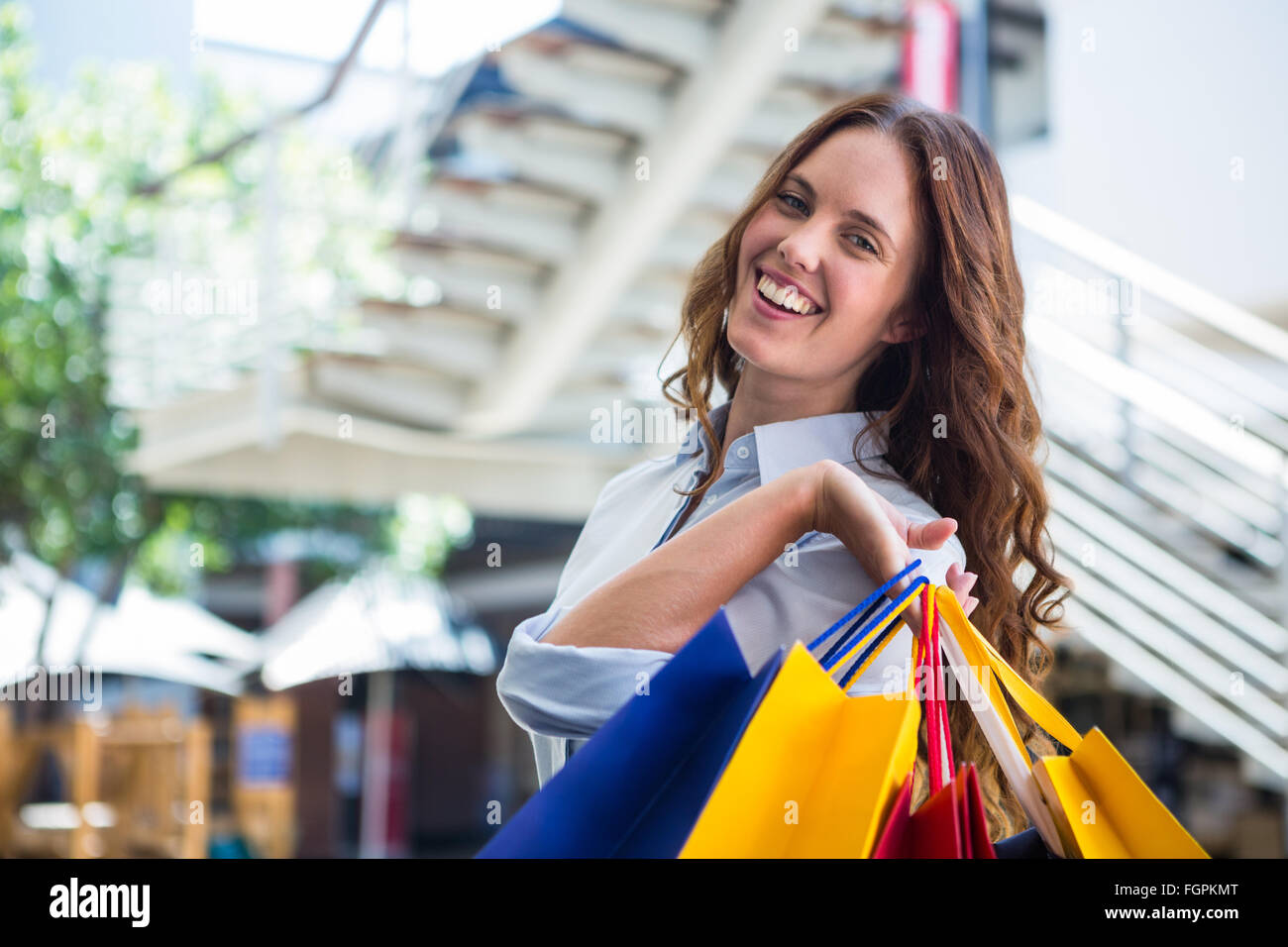 Pretty woman shopping at the mall Stock Photo - Alamy