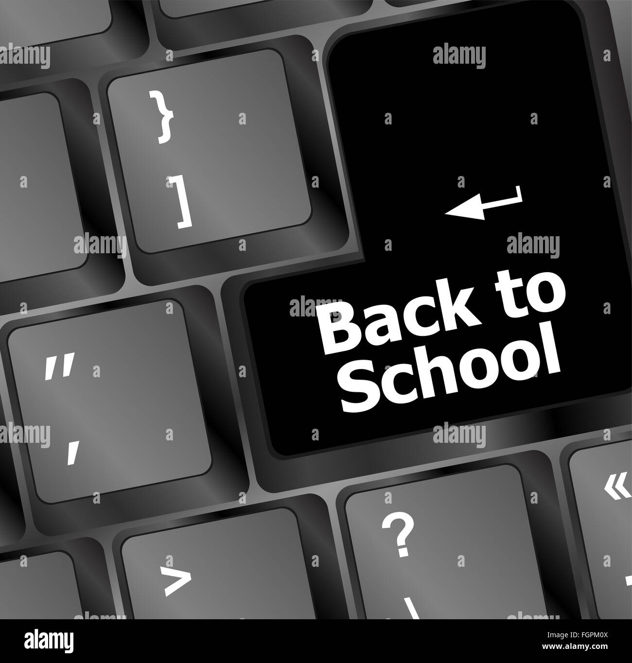 Back to school, Education concept: computer keyboard, back to school ...