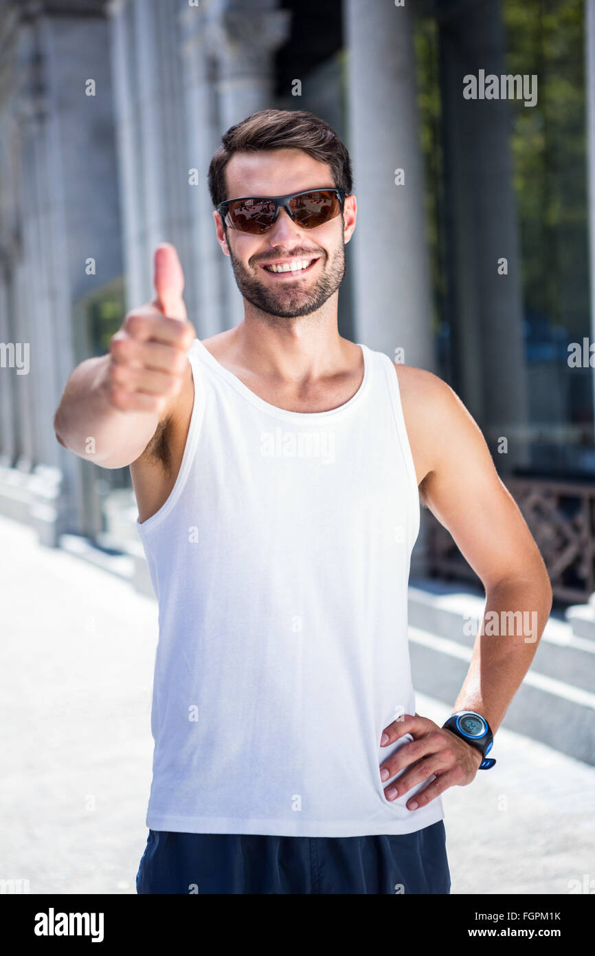 Handsome male sunglasses toned body hi-res stock photography and images ...
