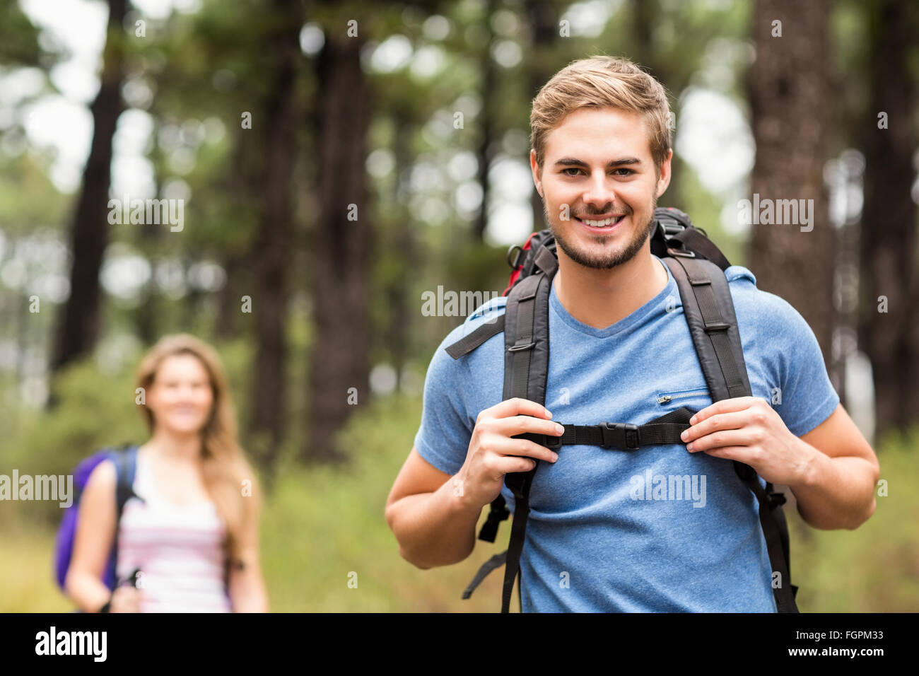 Portrait of a handsome hiker Stock Photo - Alamy