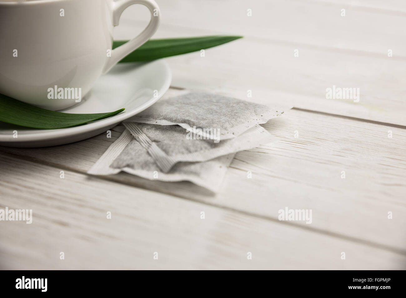 Cup of herbal tea on table Stock Photo - Alamy