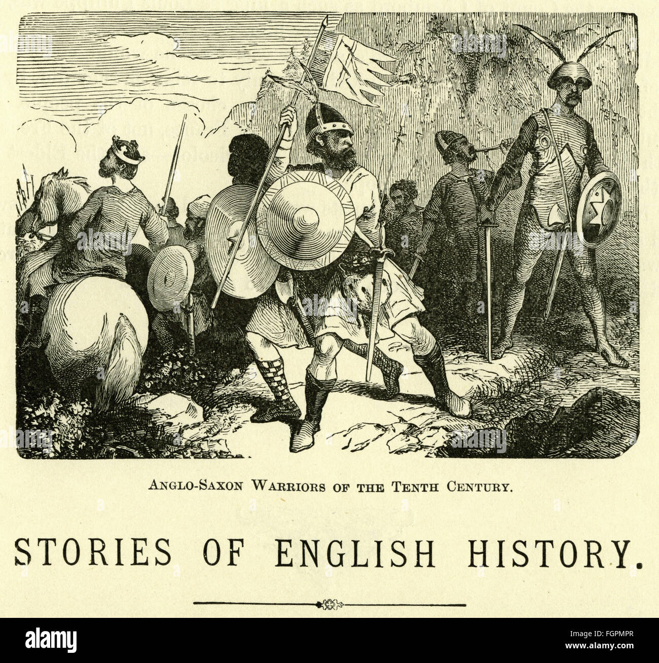 military Middle Ages Anglo-Saxon warriors of the 10th century wood ...