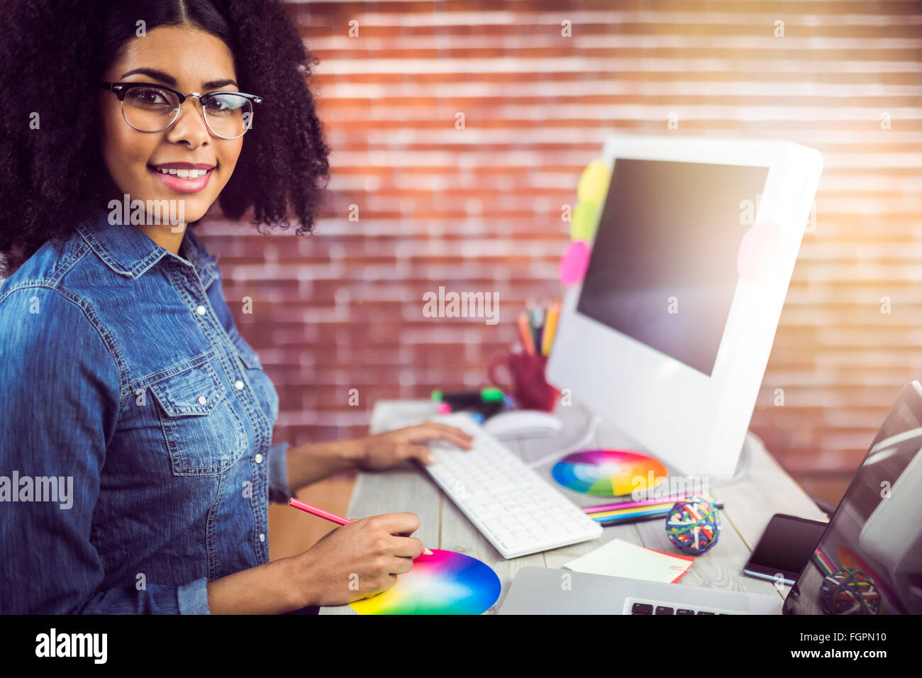 Beautiful female designer editing hi-res stock photography and images ...