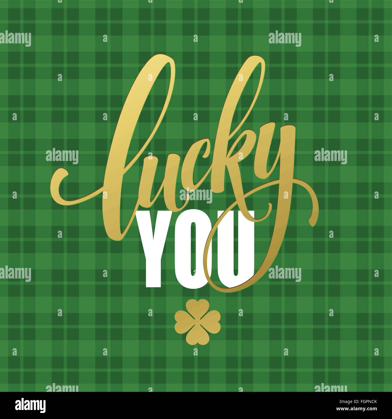 Happy St. Patricks Day greating. Lucky Calligraphy. Hand lettering ...