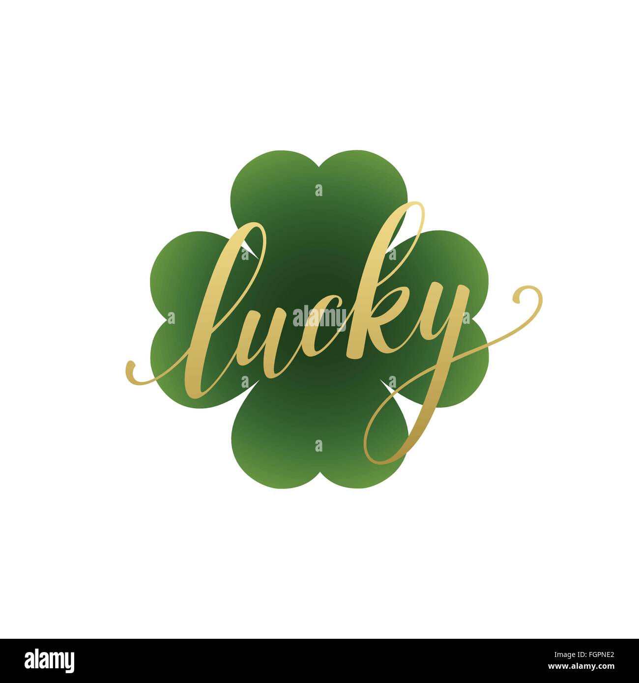 Happy St. Patricks Day greating. Lucky Calligraphy. Hand lettering ...