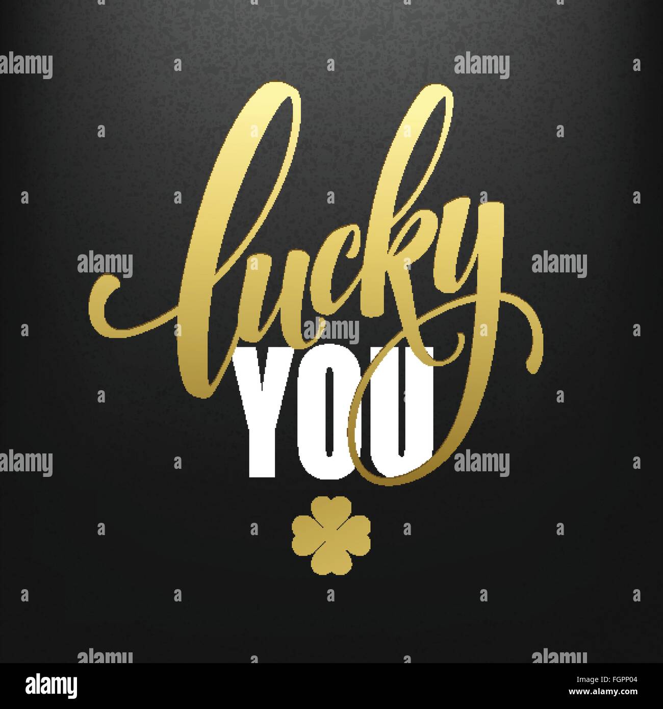 Happy St. Patricks Day greating. Lucky Calligraphy. Hand lettering ...
